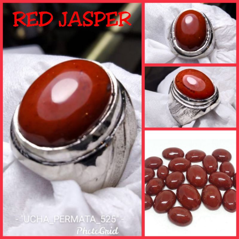 Jual Batu akik batu red jasper atau batu akik merah hati ayam | Shopee ...