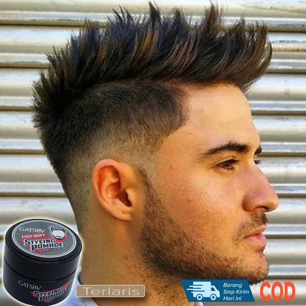 Jual Minyak Rambut Pria Cowok Gaya Rambut edgy quiff efek Berdiri ...