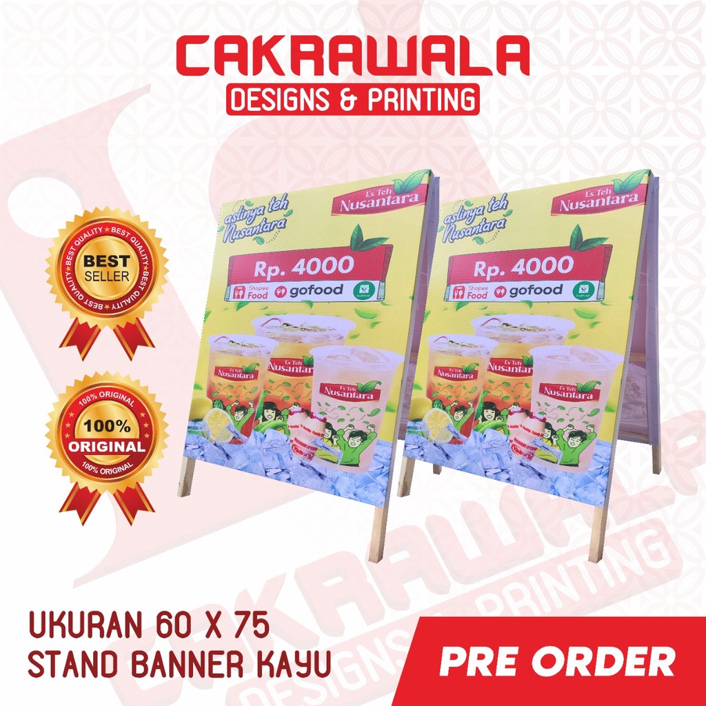 Jual STAND BANNER KAYU UKURAN 60 X 75 - STANDING BANNER PROMOSI - STAND ...