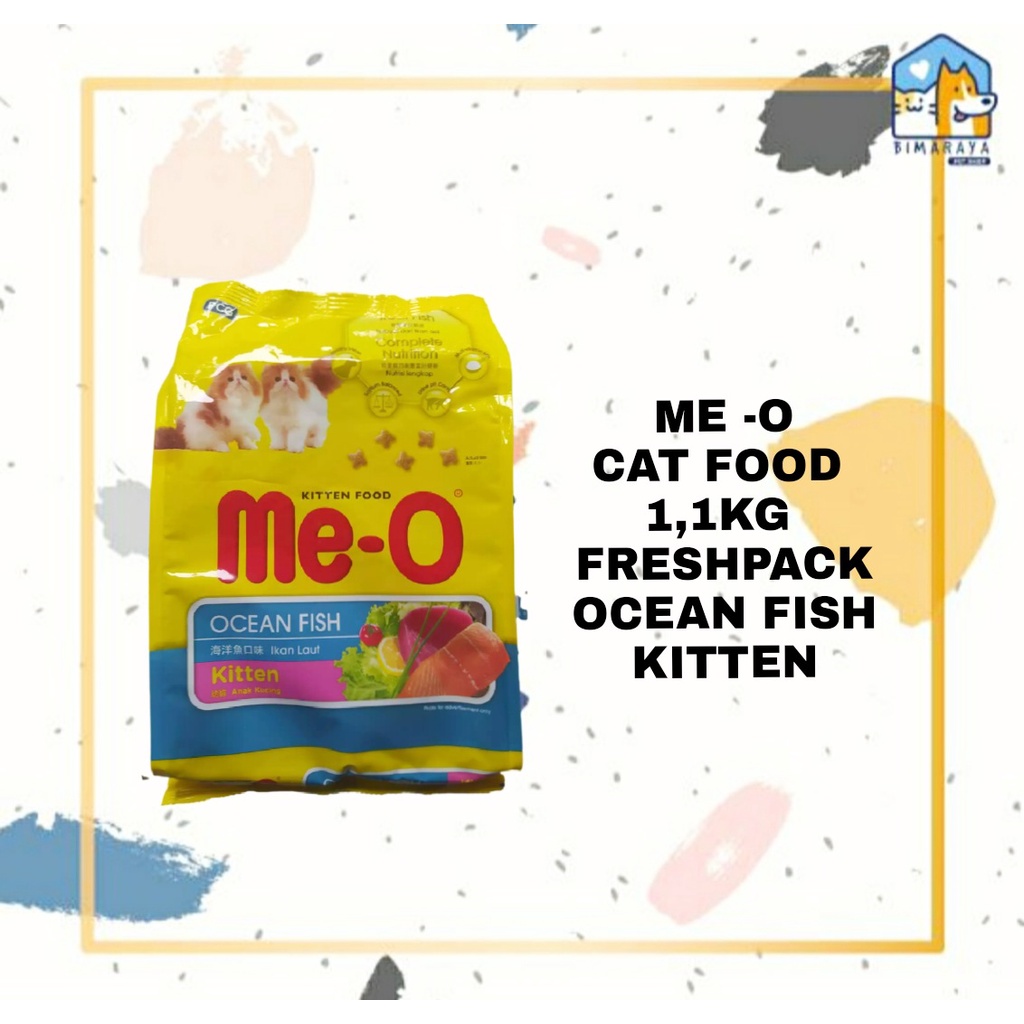Jual ME-O CAT FOOD OCEAN FISH KITTEN FRESH PACK 1,1 KG | Shopee Indonesia