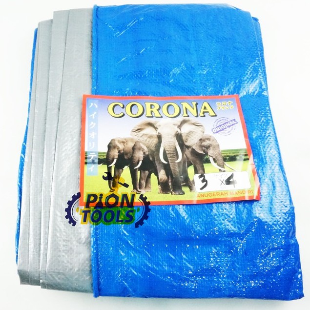 Jual Terpal A3 3x4 meter Corona 4Gajah b/s Terpaulin Terpal plastik ...