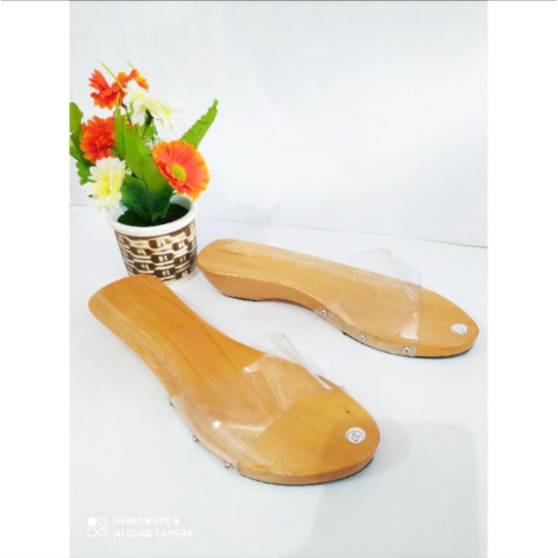 Jual SANDAL TEPLEK MIKA BENING 3CM/SENDAL KAYU TEPLEK 3CM | Shopee ...