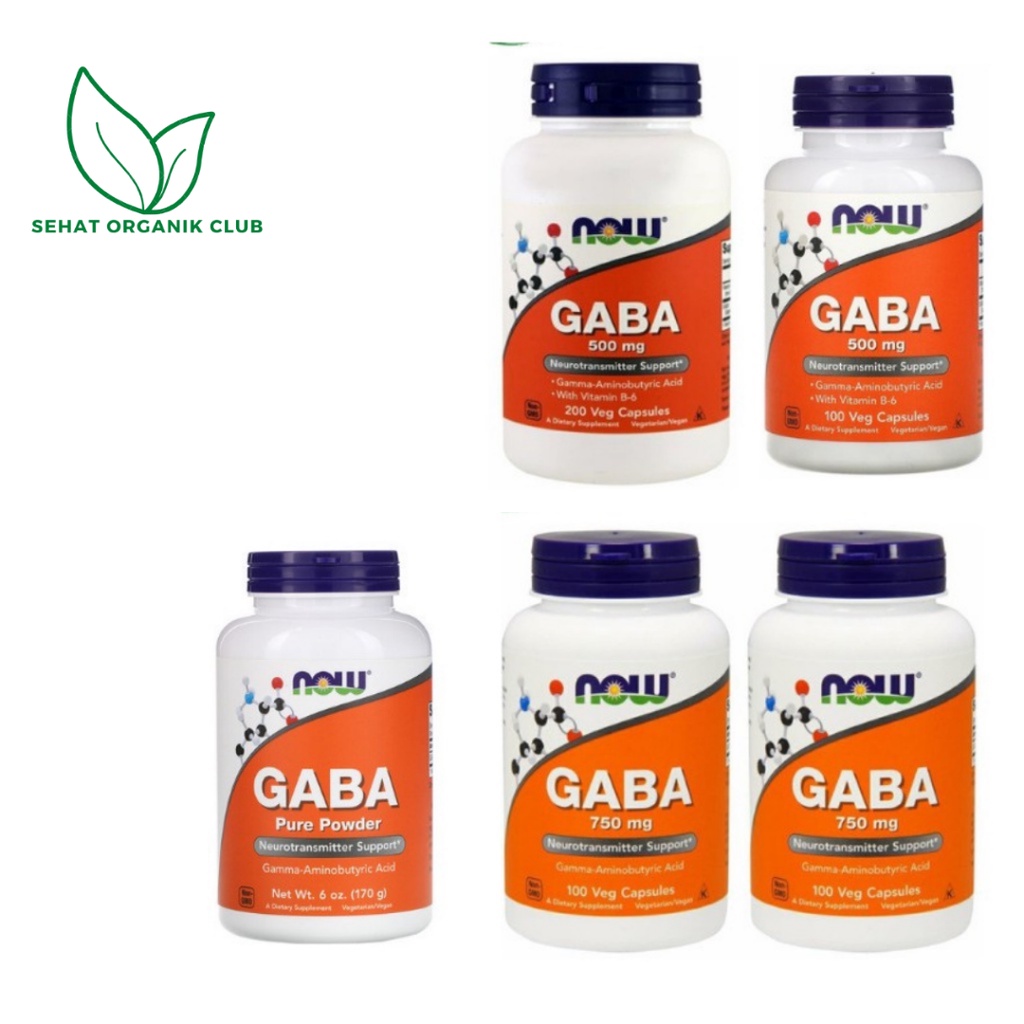 Jual Now Foods GABA 750 mg 100 caps ; Now GABA 750 mg 200 caps ; Now ...