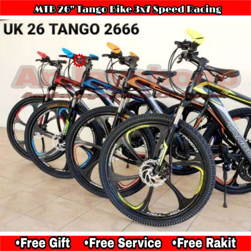 Jual SEPEDA GUNUNG MTB 26 INCH TANGO BIKE 3X7 SPEED RACING | Shopee ...