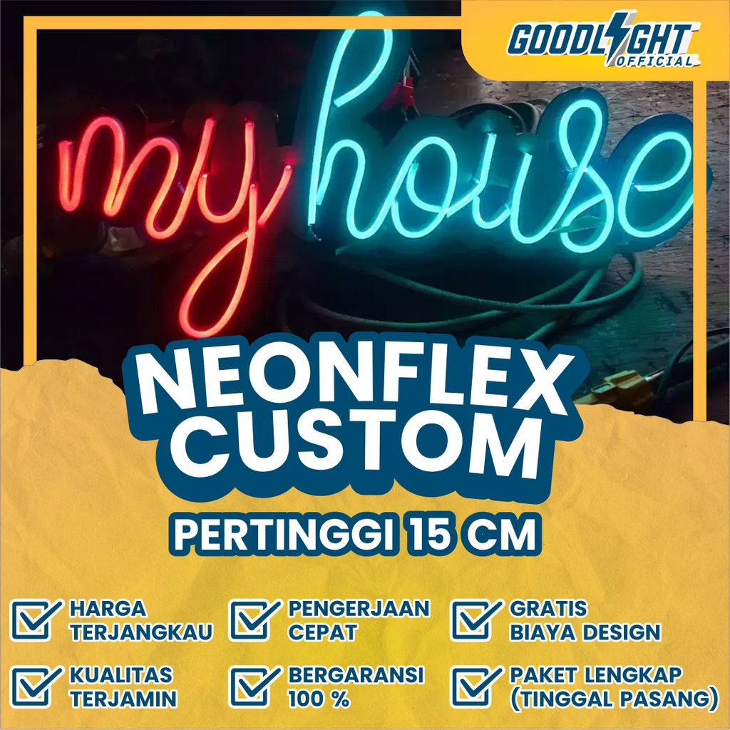 Jual Termurah !!! NEON SIGN FLEX Custom Nama Harga Per Huruf | Shopee ...