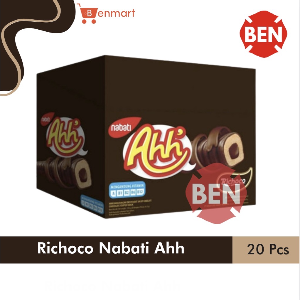 Jual Richoco Nabati Ahh 1 Pak Box 20 Pcs 5g 5gr 5 g gr Chocolate Coklat ...