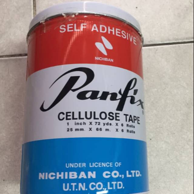 Jual (6 Pcs) Grosir ISOLASI PANFIX 1 inch x 72 yard CELLULOSE TAPE ...