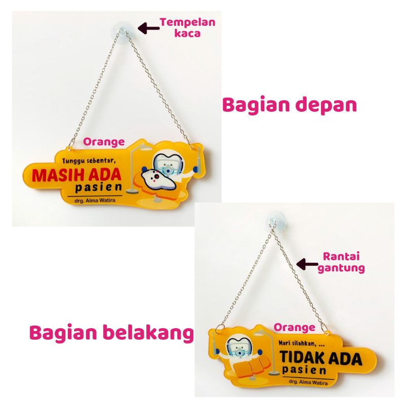 Jual Sign Board ADA PASIEN Klinik Gigi Dental Aksesoris Karakter Tooth ...