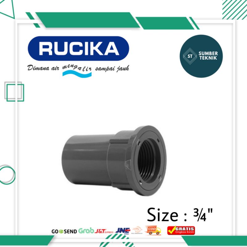 Jual Sambungan Pipa SDD AW 3/4" Socket Drat Dalam AW 3/4" RUCIKA ...