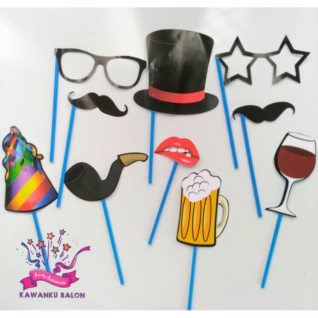 Jual PHOTOBOOTH PROPS 007/FOTO PROPS/AKSESORIS FOTO/ACCESSORIES PHOTO ...