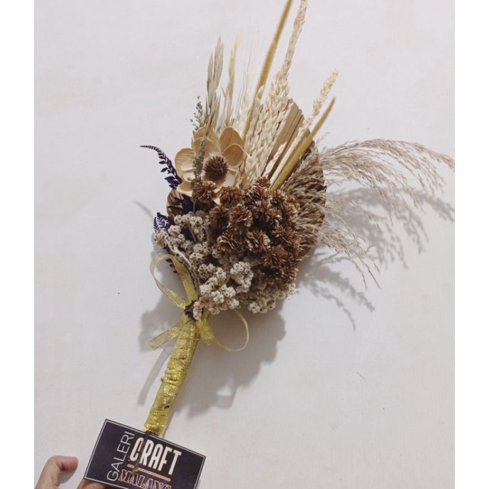 Jual CUSTOM BOUQUED. Buket Bunga Kering Dirangkai Rustic baby palm ...