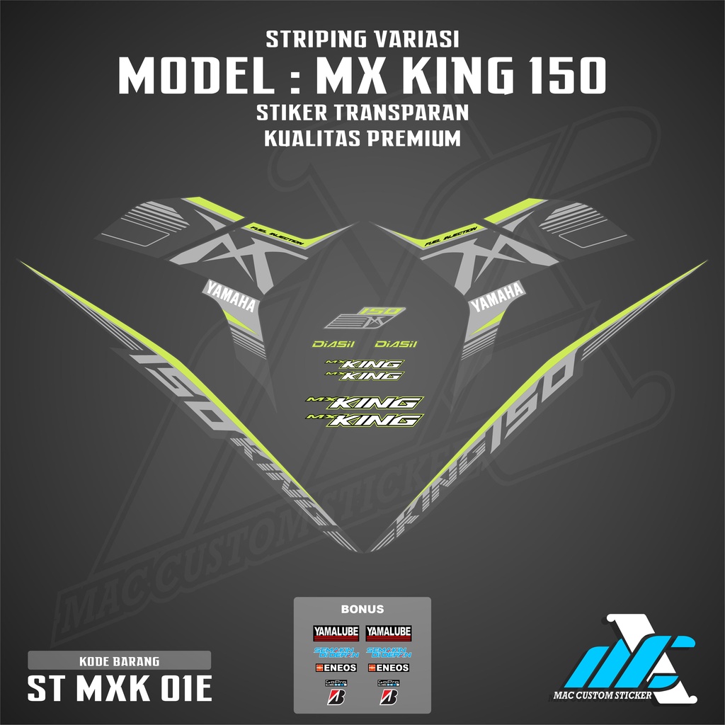 Jual STRIPING TRASPARAN MOTOR MX KING MX 150, STRIPING VARIASI ...