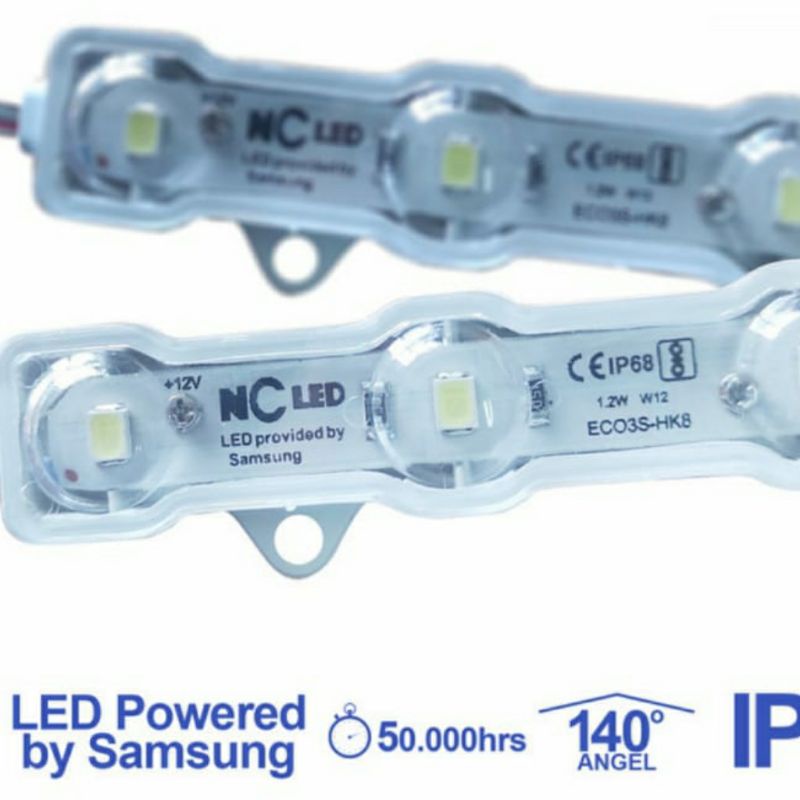 Jual LED module Samsung NC led lensa clear warna putih 1.2W DC 12V ...