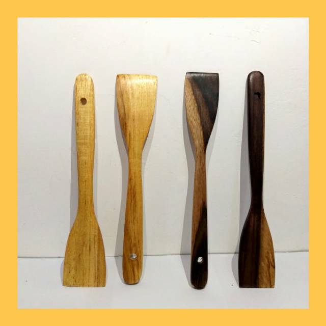 Jual SPATULA atau SUTIL KAYU MAHONI & KAYU SONOKELING PANJANG 23 cm ...