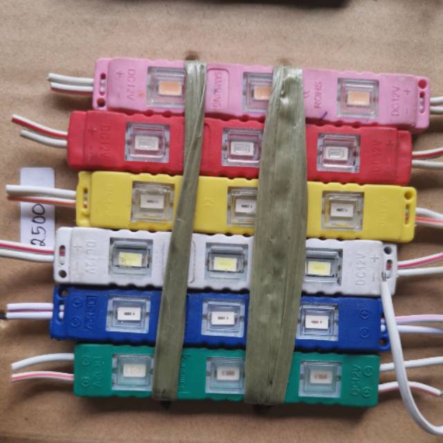 Jual Modul led (isi 20 pcs) 3 mata petak 6516 injeksi injection 12Volt ...