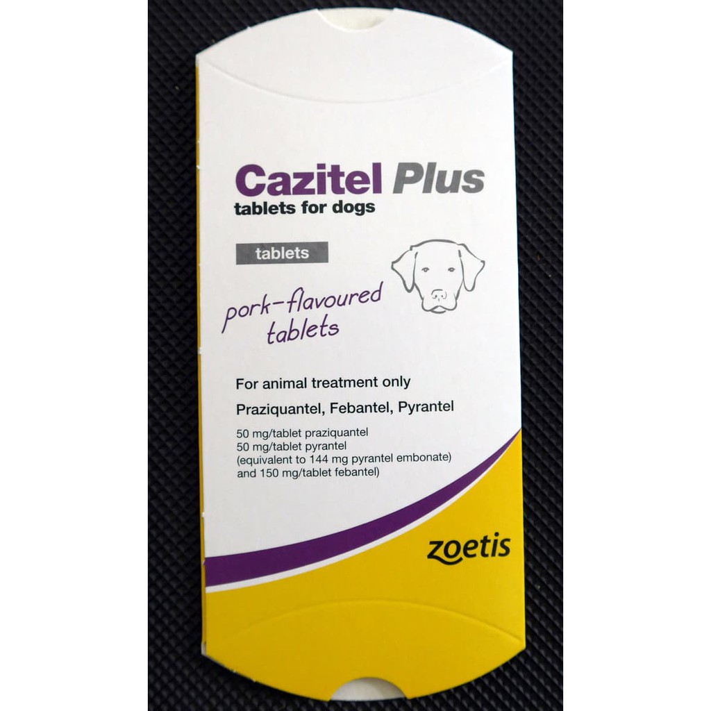Jual Obat Cacing Anjing Zoetis Cazitel Plus Tablets For Dogs 1 = 10 kg ...