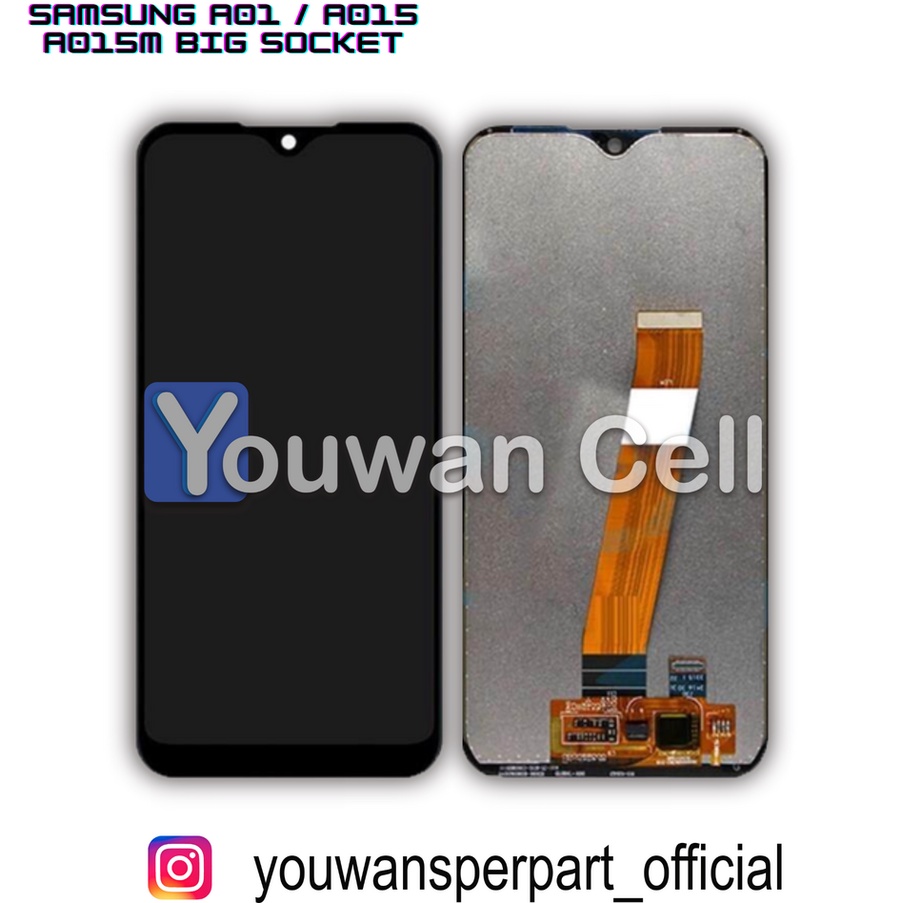 Jual LCD SAMSUNG GALAXY A01 / A015 A015M SOCKET BIG - ORIGINAL FULLSET TOUCHSCREEN | Shopee ...