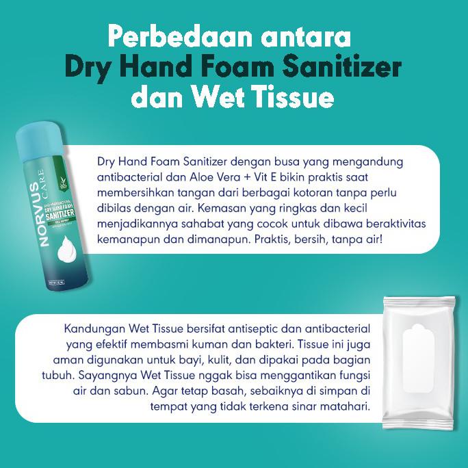 Jual NORVUS - DRY HAND FOAM SANITIZER 3X 85ML | Shopee Indonesia