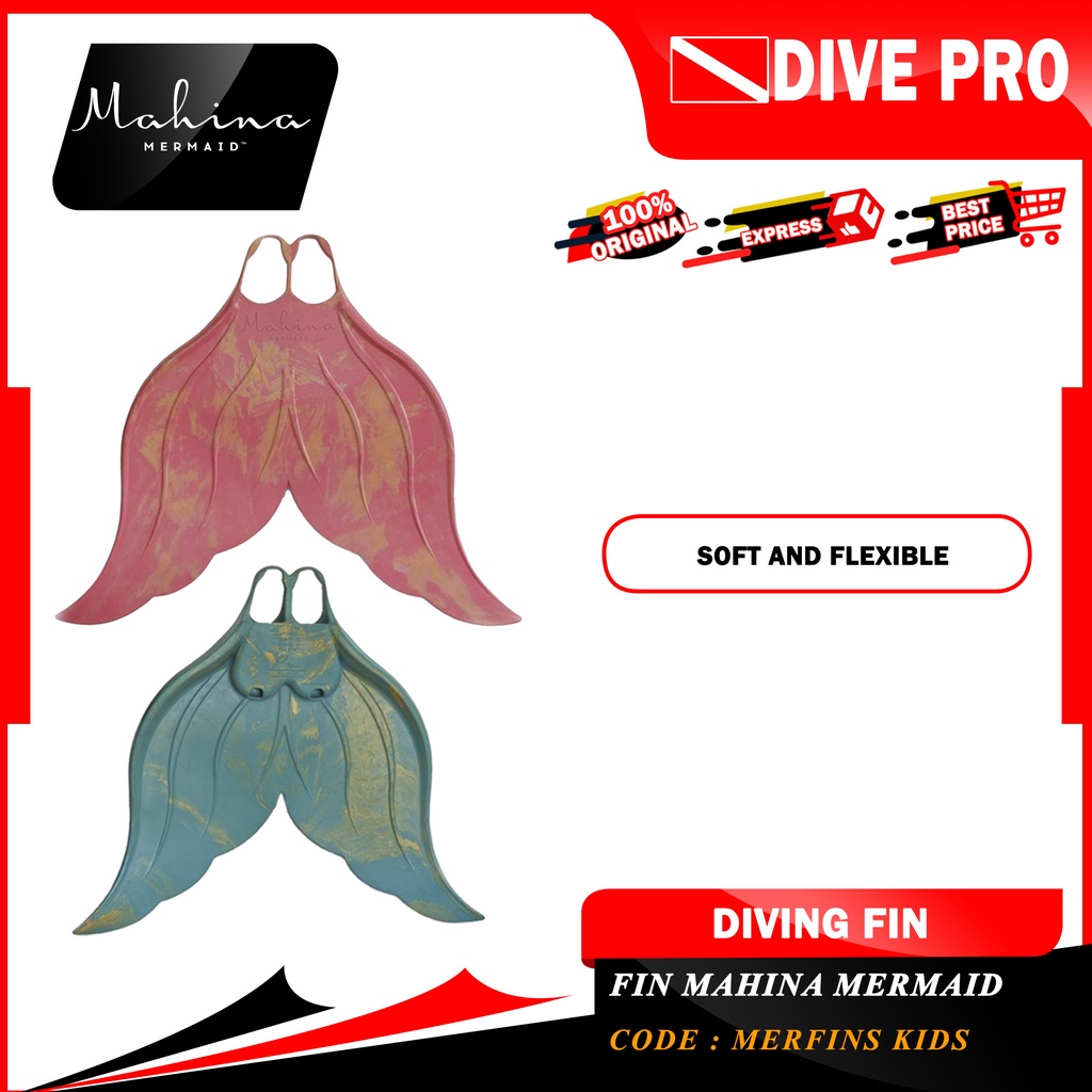 Jual MAHINA MERMAID FINS - MONOFINS RUBBER KIDS | Shopee Indonesia