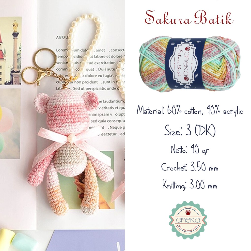 Jual KATALOG - Benang Rajut Katun Batik / Sakura Batik Yarn | Shopee ...