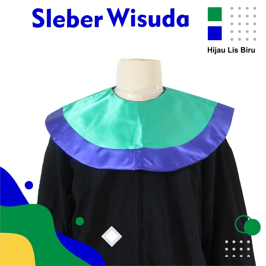 Jual Sleber Wisuda Dewasa Hijau Lis Biru Satuan Kerah Wisuda Dewasa ...