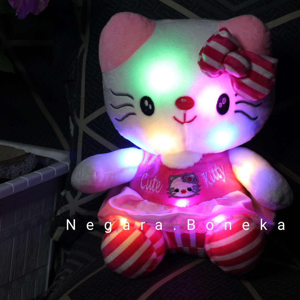 Jual Boneka LED / Boneka Hello Kitty Cute Pakai Lampu LED ukuran 25 cm ...