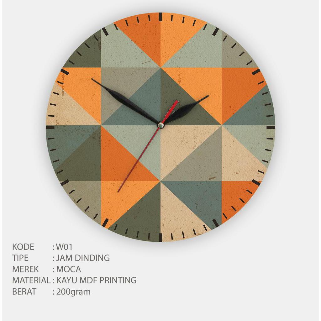 Jual Jam Dinding Kayu MDF Minimalis / Jam Dinding Kayu Geometri Design ...