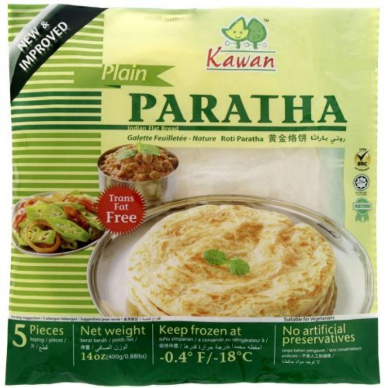 Jual KAWAN FOOD ROTI PARATHA PLAIN | Berat Bersih 400gr | Shopee Indonesia