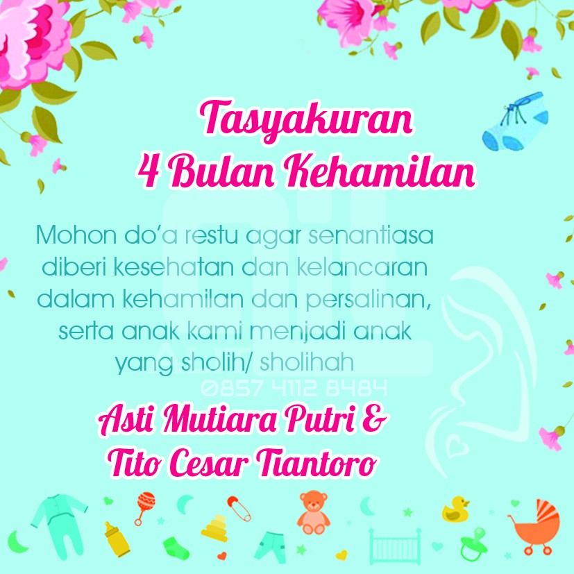 Jual STICKER TASYAKURAN 4 BULAN/ 7 BULAN KEHAMILAN | Shopee Indonesia