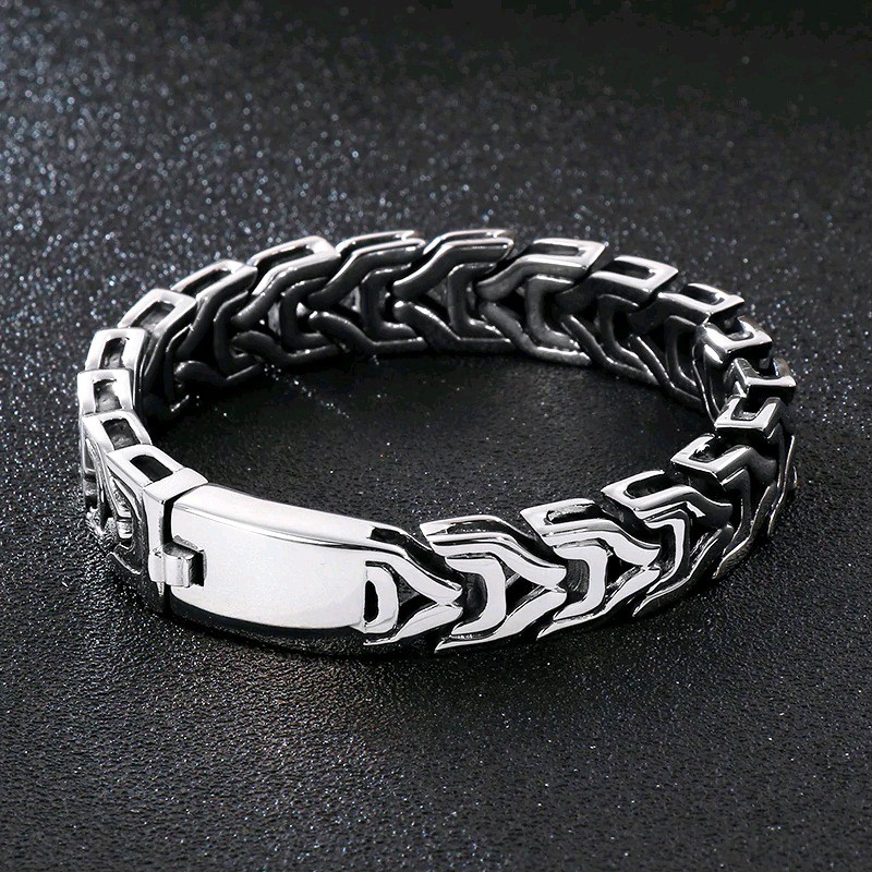 Jual Gelang Titanium Pria Stainless Steel 316L 14mm Chain Bracelet ...