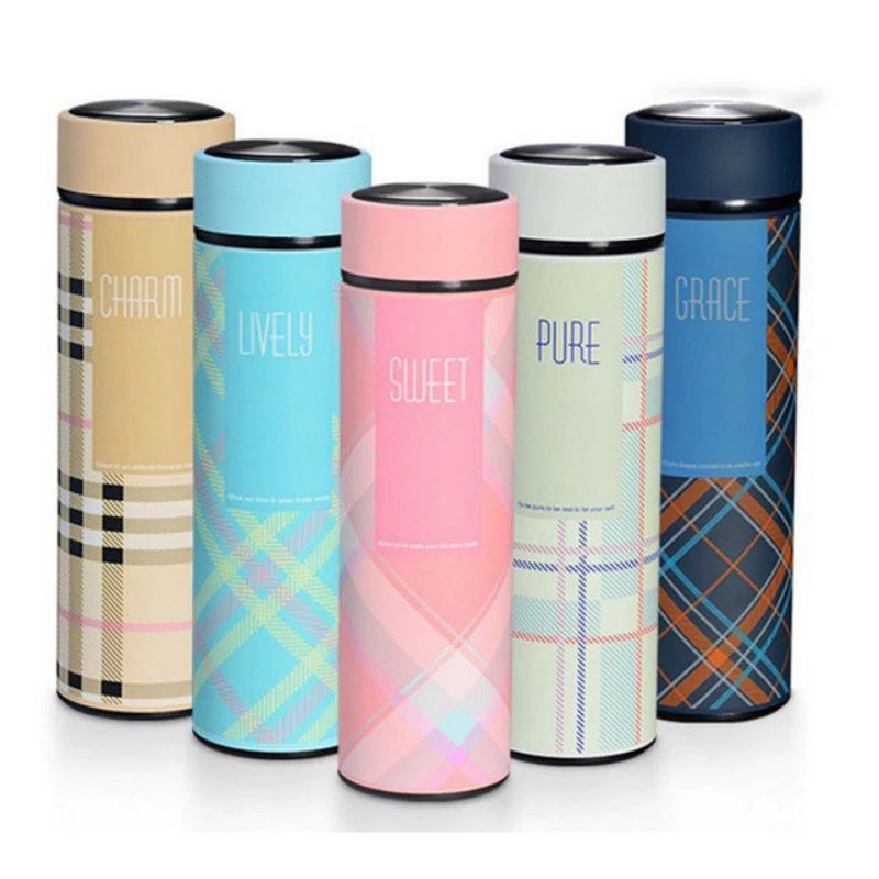 Jual TERMOS MINI AIR PANAS DINGIN MOTIF BATIK KOTAK VACUUM 500 ML ...