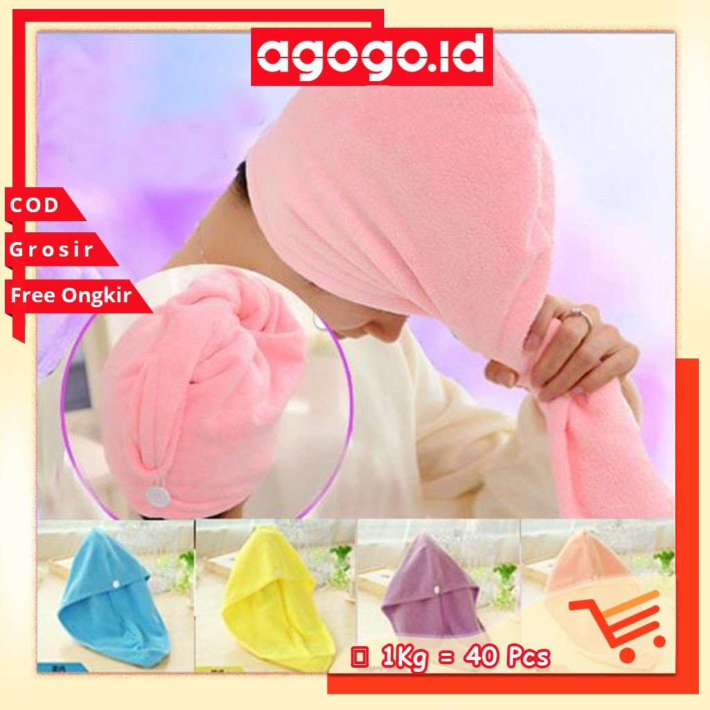 Jual AGG-39 Handuk Kepala ,Handuk Keramas Microfiber,Lap Pengering ...