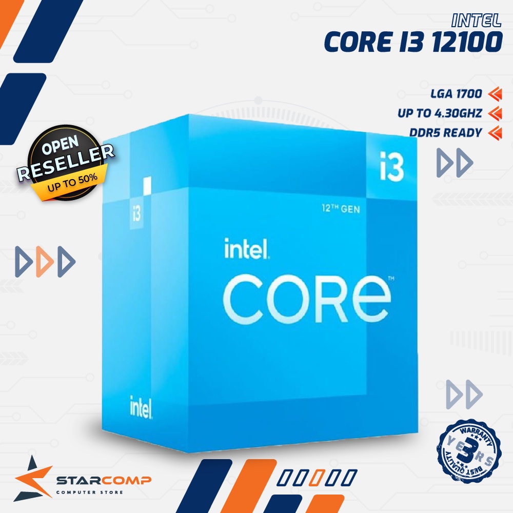 Jual Intel Core i3 12100 4 Core 8 Thread LGA1700 AlderLake Processor 12100 | Shopee Indonesia