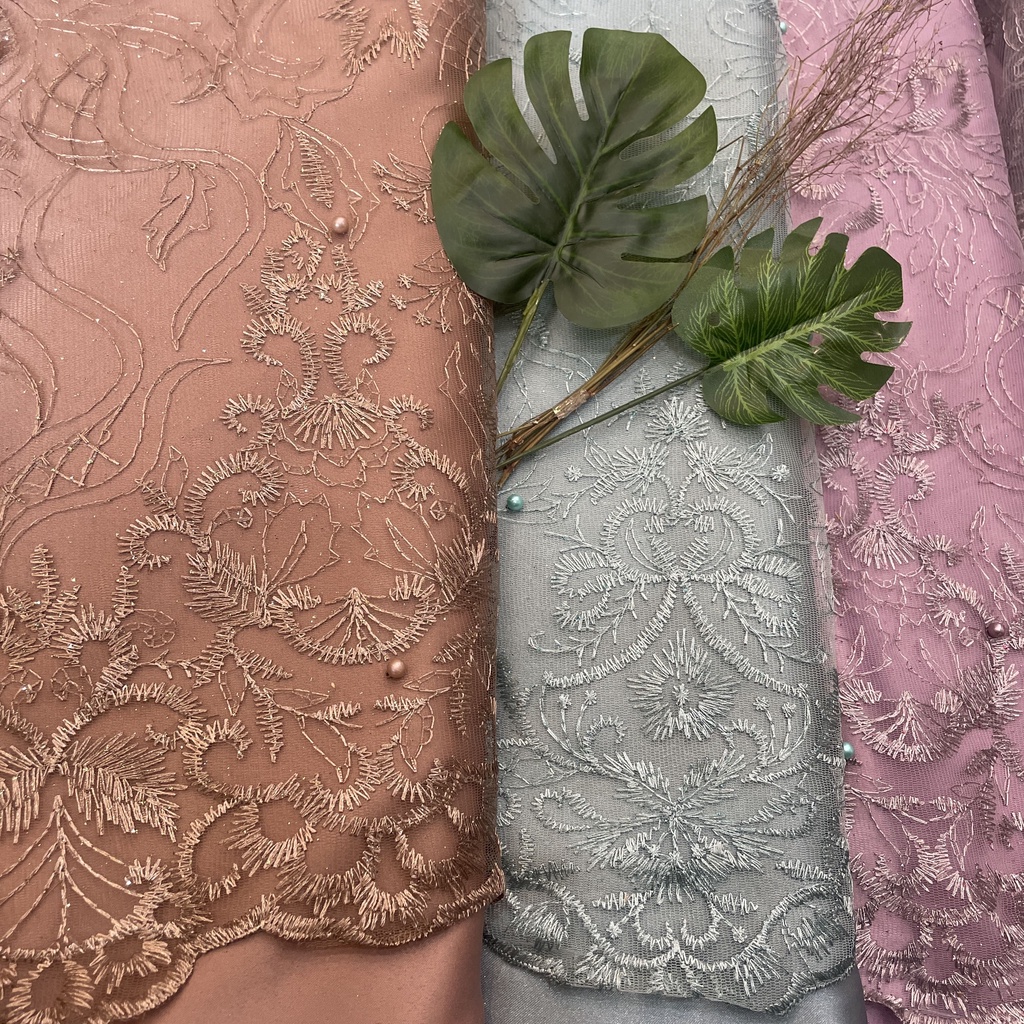 Jual Tulle Akar Mutiara / Tille Spider Mutiara / Tule Glitter Akar ...