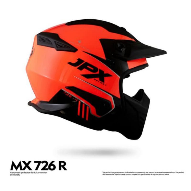 Jual Helm JPX MX 726 R Helm supermoto Warna Orange Glossy | Shopee ...