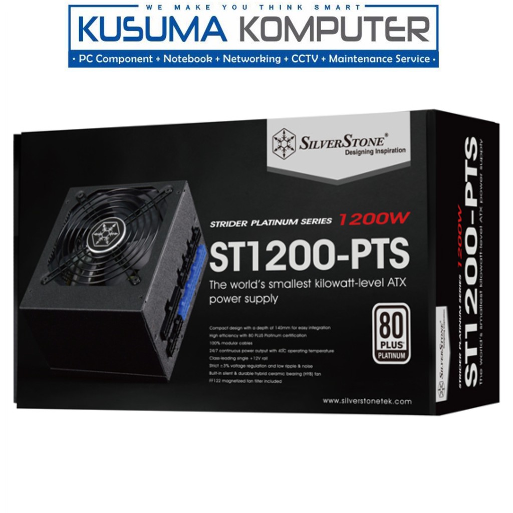 Jual SilverStone PSU ST1200-PTS 1200W 80 Plus Platinum Full Modular ...