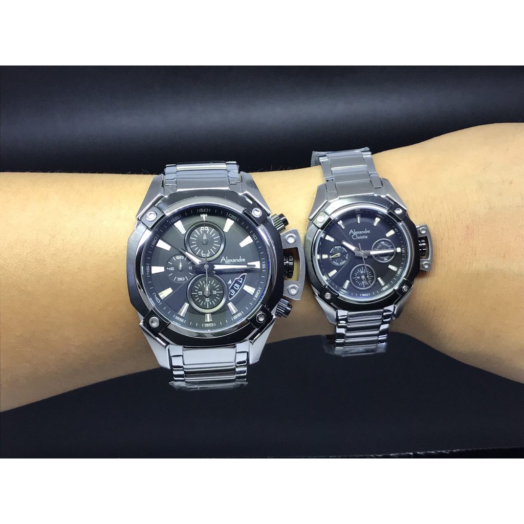 Jual Couple Alexandre Christie AC 6255 All Black | Shopee Indonesia