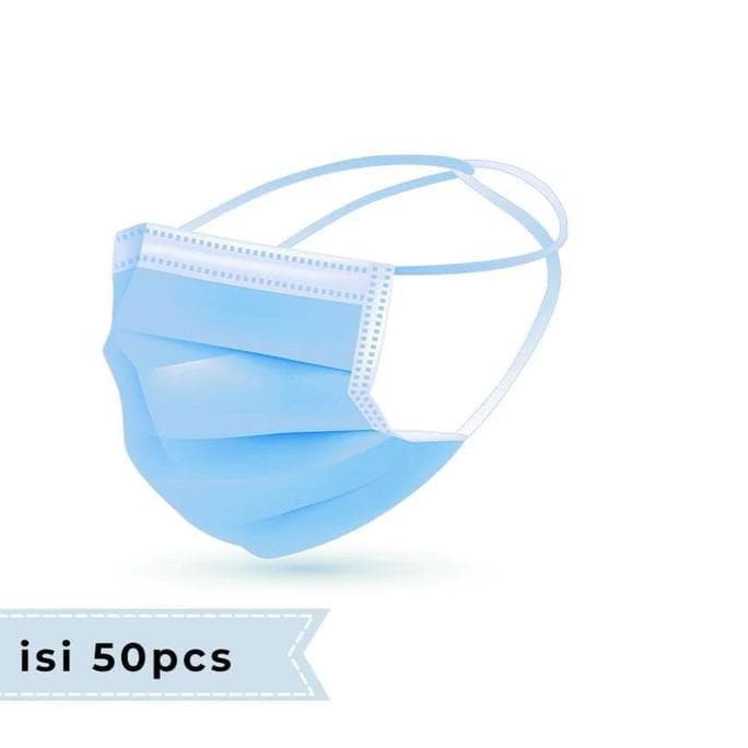 Jual Masker 3 ply 3 ply Headloop non Medis Hijab Masker ikat kepala 1 ...