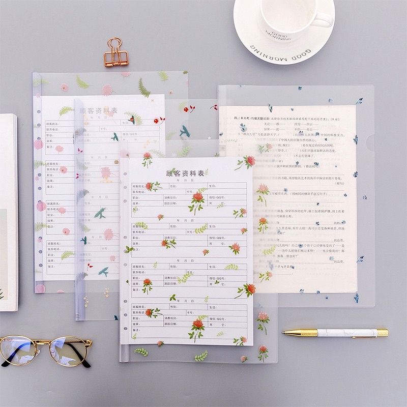Jual MAP PLASTIK JILID BUKU + SLIDE BINDER BUNGA | MAP FOLDER A4 ...