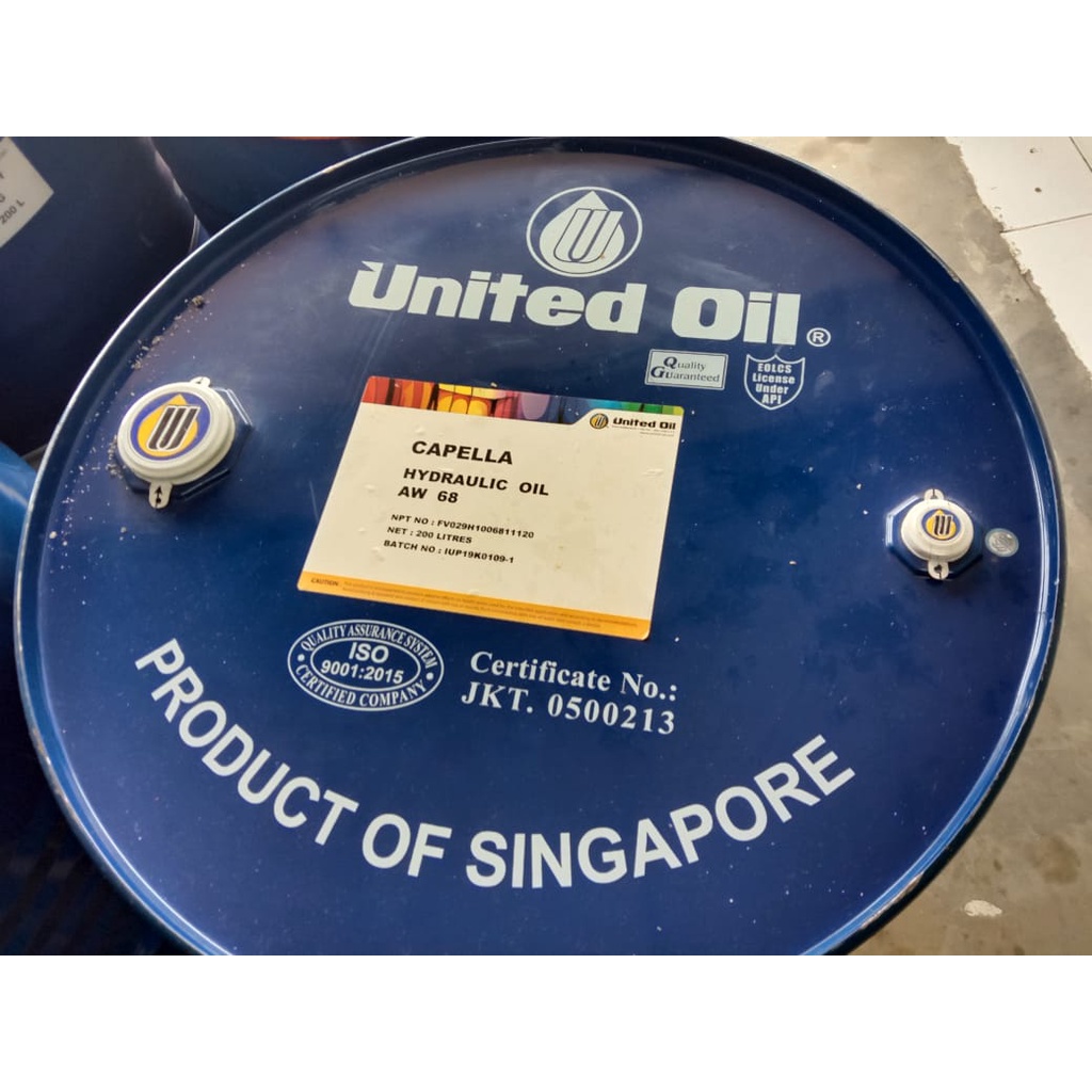 Jual United OIL Capella Hydraulic oil Aw 68 ,dengan anti ware(anti ...