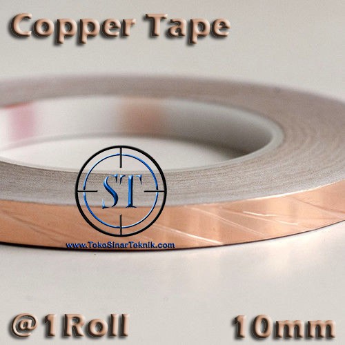 Jual 1 Roll 10mm 30meter Copper Tape Foil Isolasi Solatip Tembaga Jalur ...