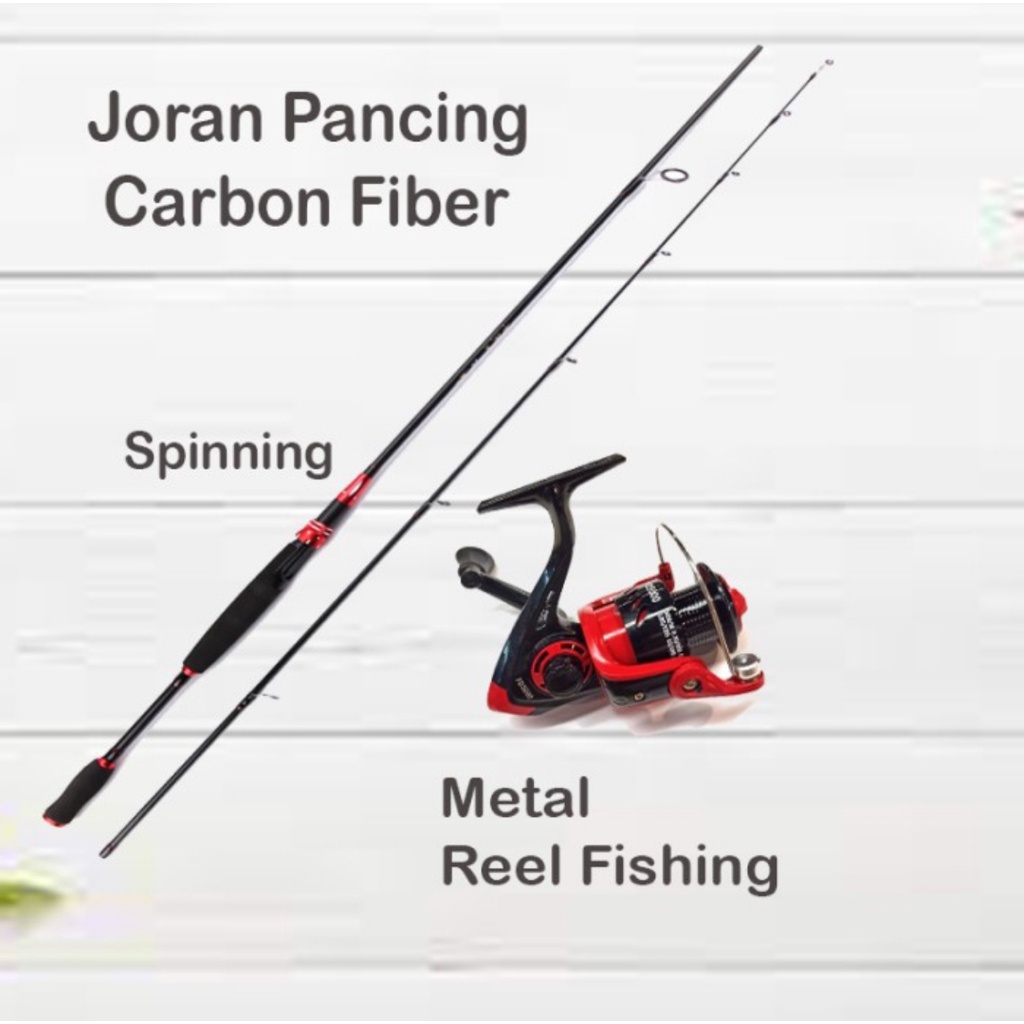 Jual Joran Pancing Spinning Carbon Fiber Straight Handle 2 Segments ...