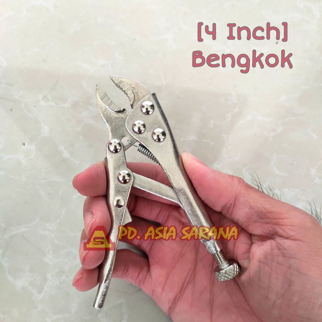 Jual Tang Buaya 4" Bengkok Jepit Curve Vice Grip Locking Pliers 4 Inch ...