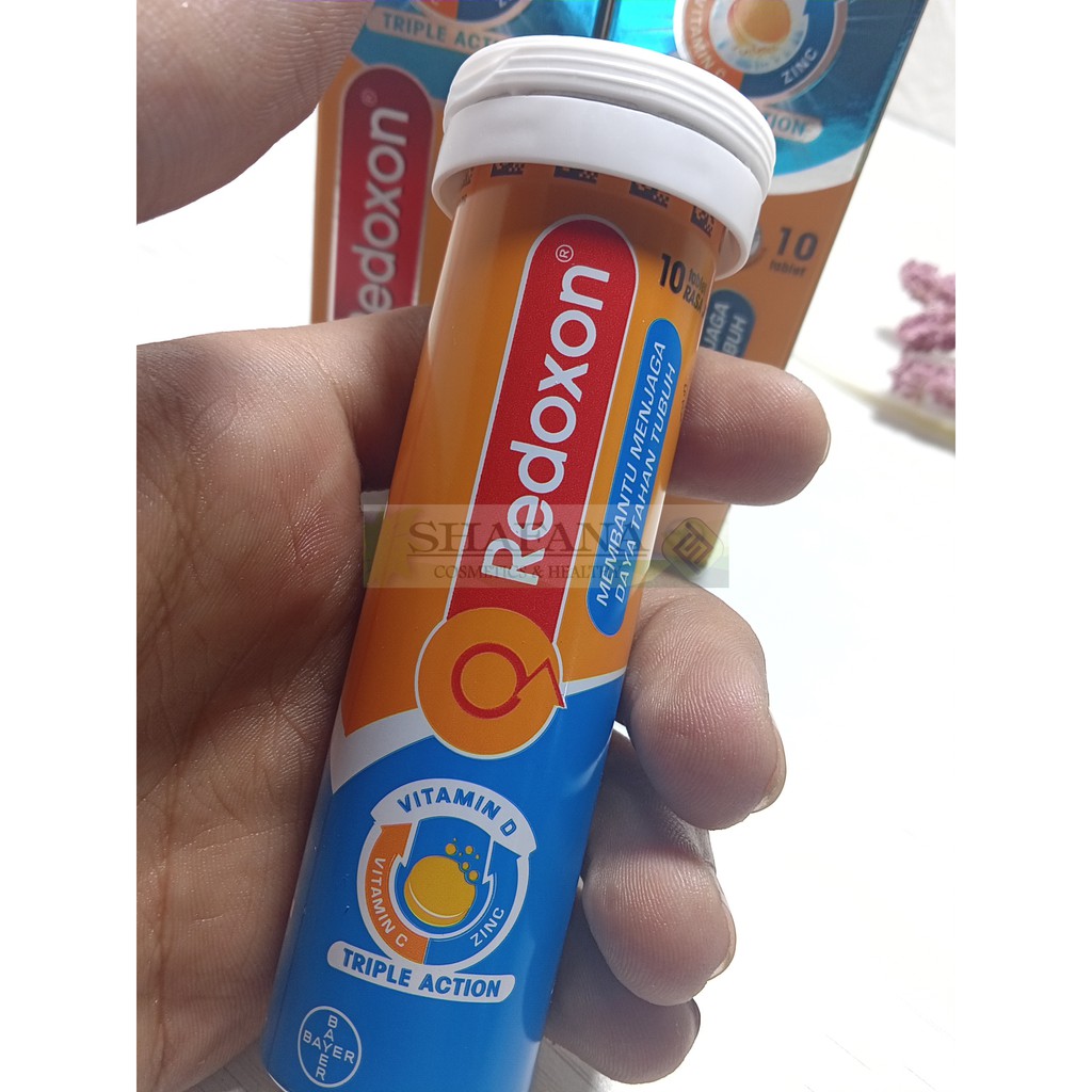 Jual Redoxon Vitamin C, D & Zinc Rasa Jeruk 10 Tablet | Shopee Indonesia