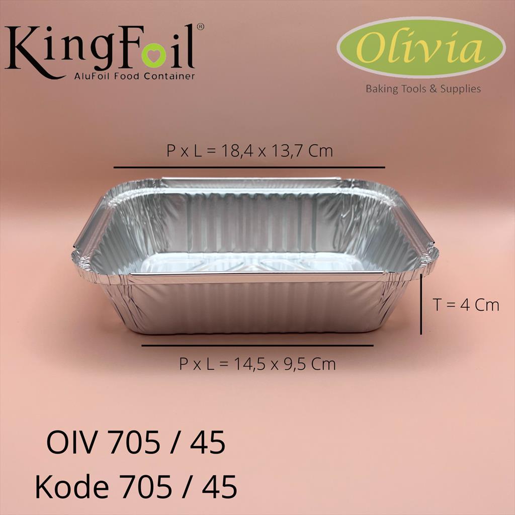 Jual Wadah / Cup Alumunium Foil Persegi OIV 705 / 45 Kode 705 / 45 King ...