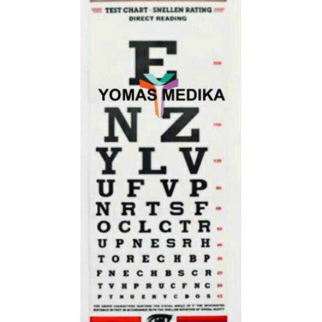 Jual Snellen Chart Tes Mata Baca Dinding | Shopee Indonesia