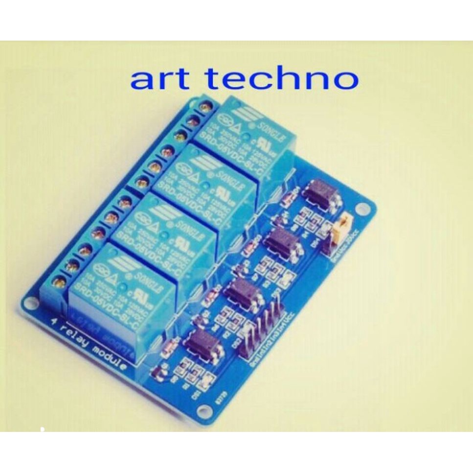 Jual relay module 4 channel 5 volt dc Arduino uni nodemcu raspberry pi ...