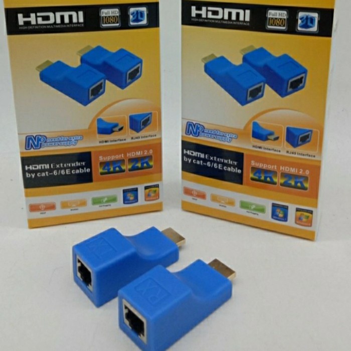 Jual HDMI Extender 30 Meter Hdmi To Lan Rj45 | Shopee Indonesia