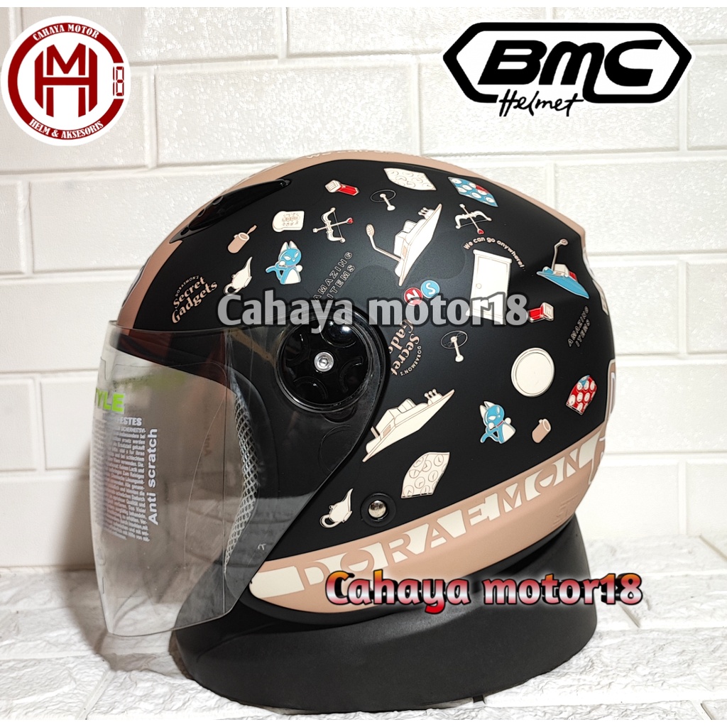 Jual HELM BMC MILAN REBORN MATT/BLACK | Shopee Indonesia