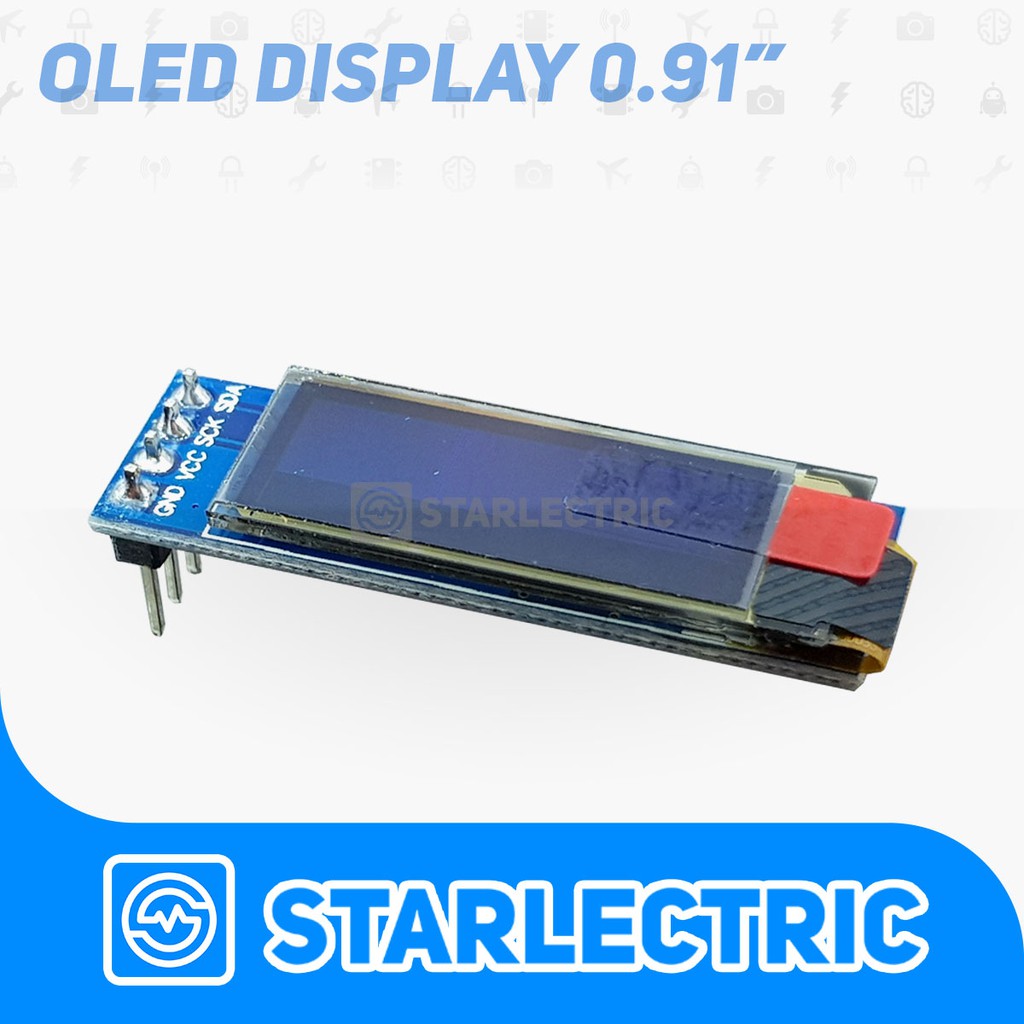 Jual Modul Display OLED LCD 0.91 inch 0.91" 128x32 Serial I2C Arduino ...